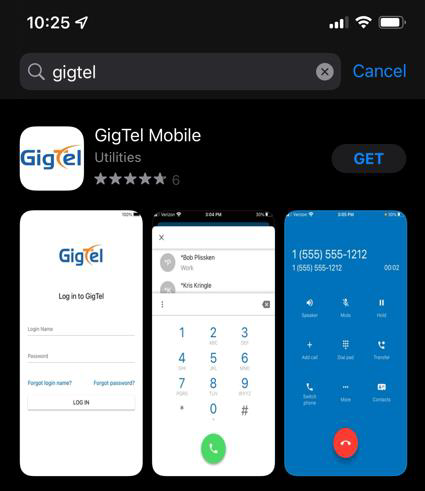 GigTel Mobile iOS APP User Guide – GigTel Technical Support