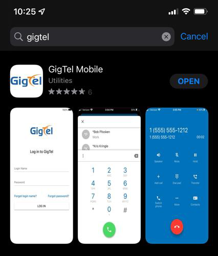 GigTel Mobile iOS APP User Guide – GigTel Technical Support