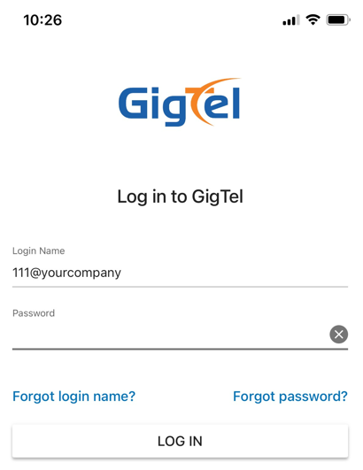 GigTel Mobile iOS APP User Guide – GigTel Technical Support